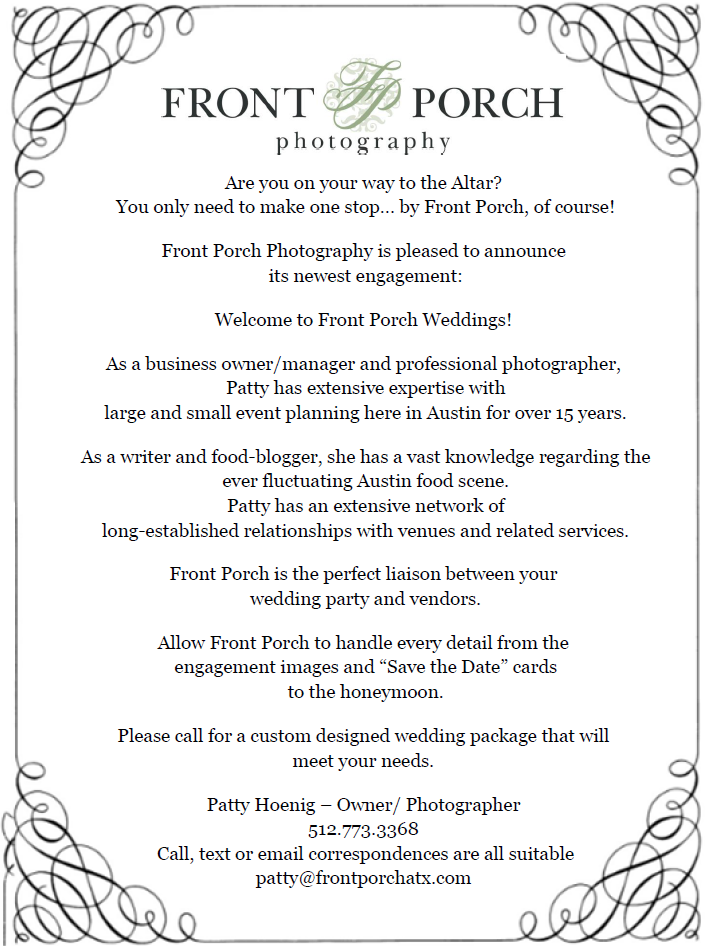 Front Porch Weddings » Front Porch Photography Austin